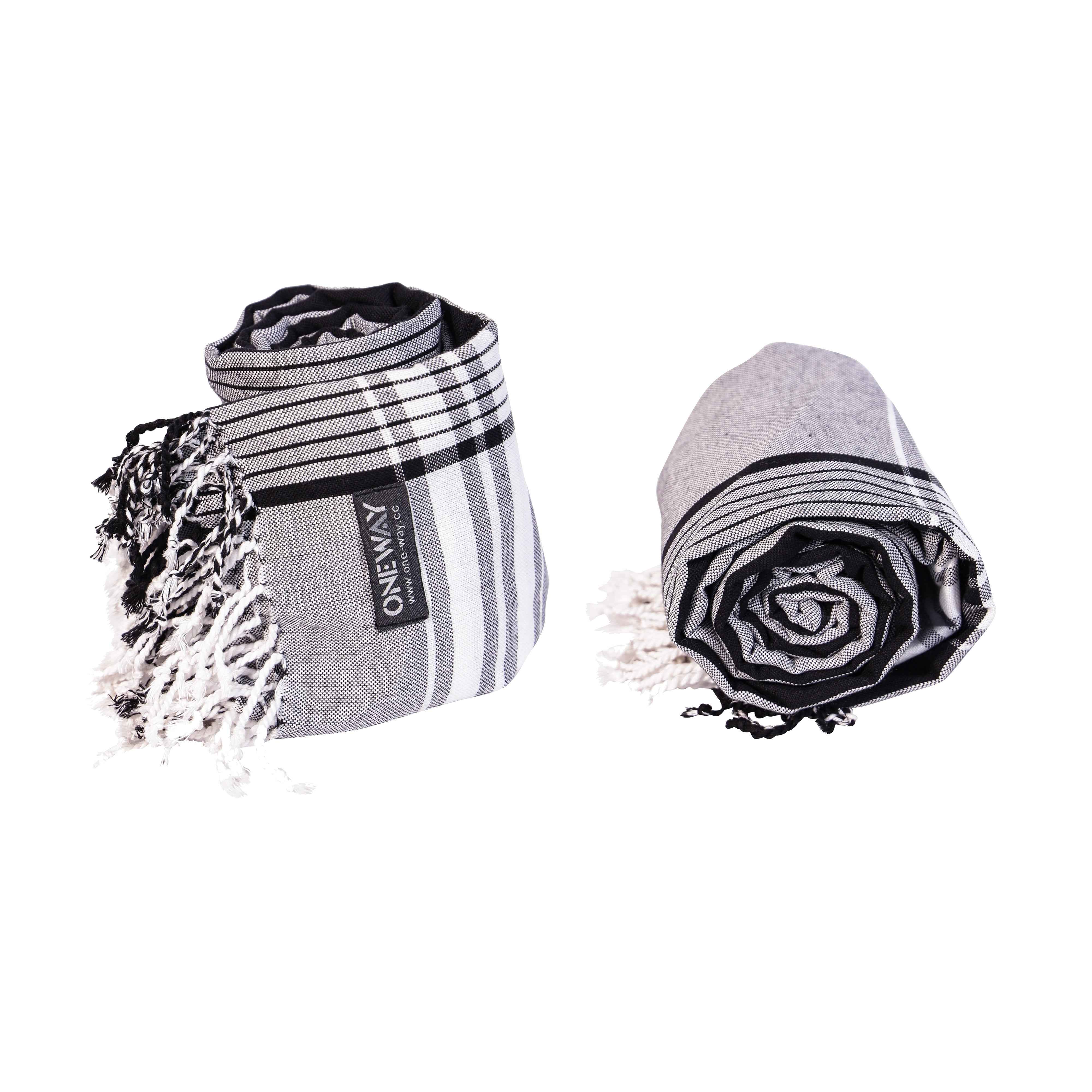 Authentic Kikoy Cloth Kenya | Handwoven Wrap by ONEWAY, Grey